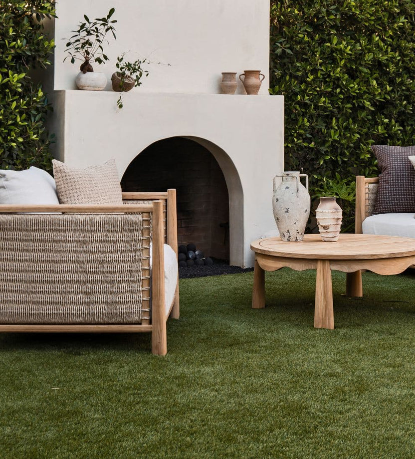 Calla Teak Woven Outdoor Lounge Chair – Le Maé