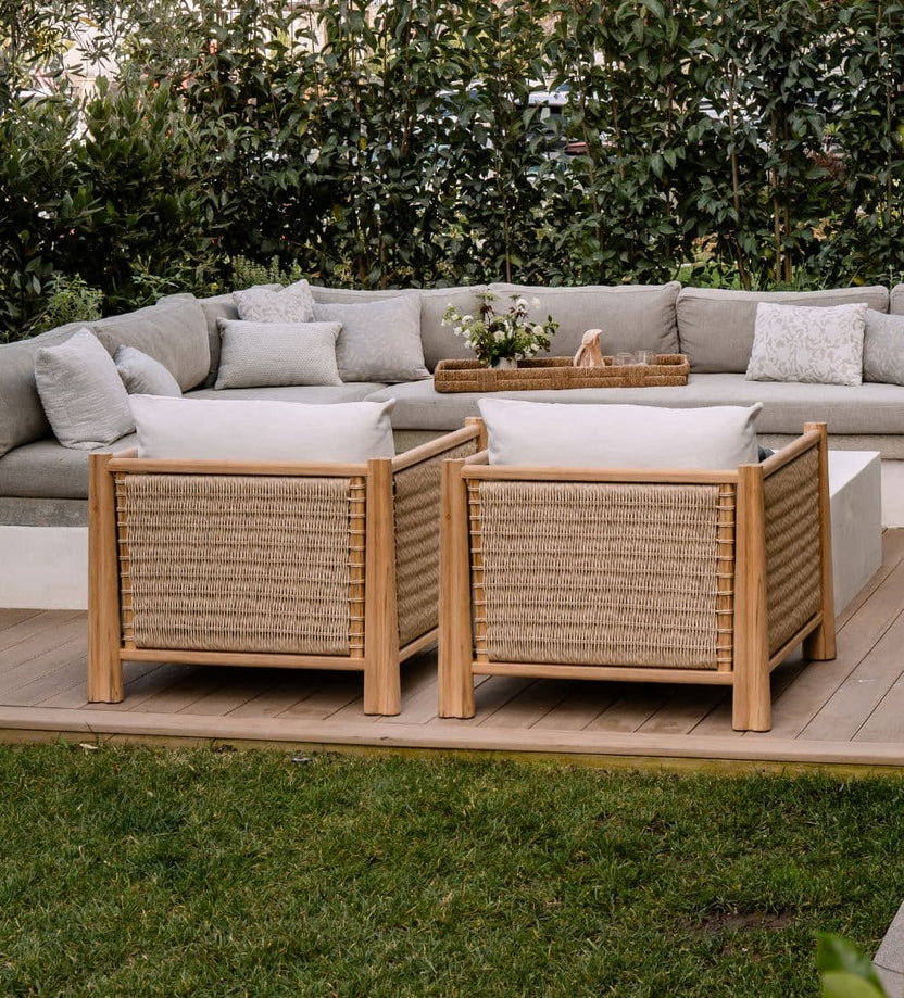 Calla Teak Woven Outdoor Lounge Chair – Le Maé