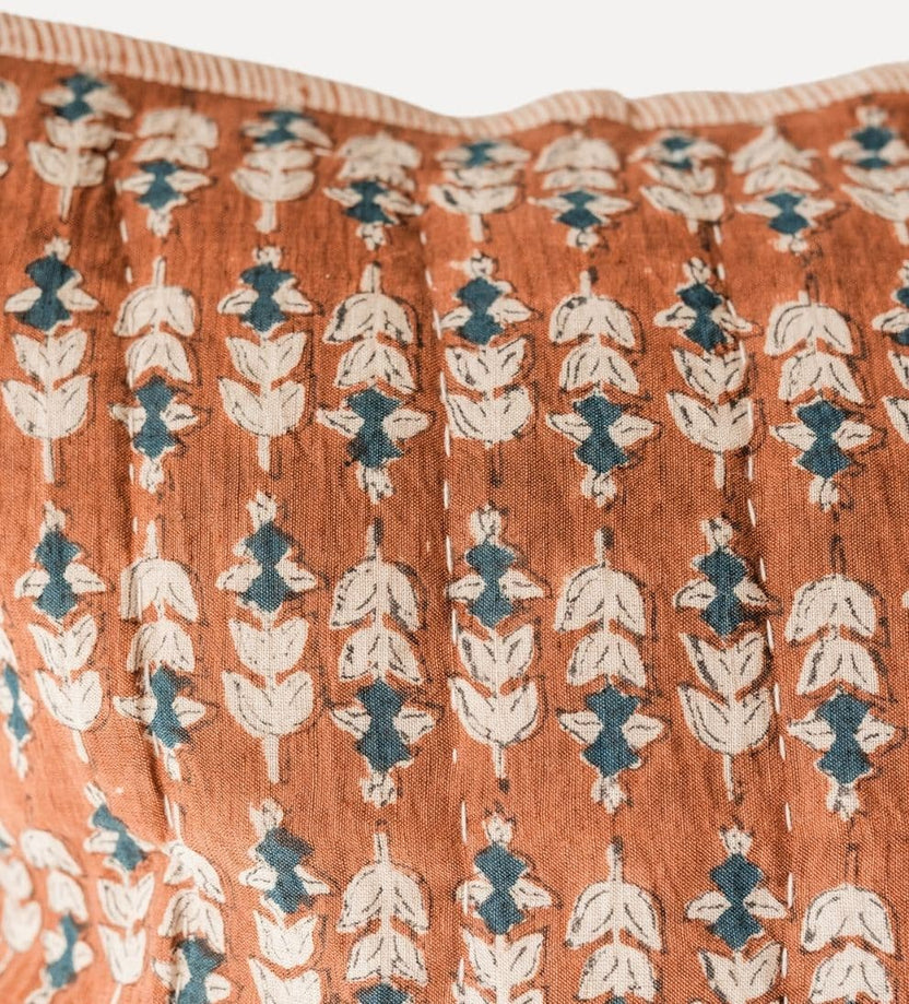 Flora Block Print Sham | Le Mae – Le Maé