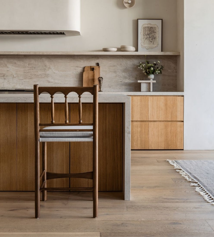 Daffodil Nutmeg Spindle Counter Stool – Le Maé